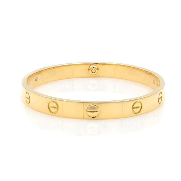 Cartier 18 Karat Yellow Gold Love Bangle Old Screw System at 1stDibs ...