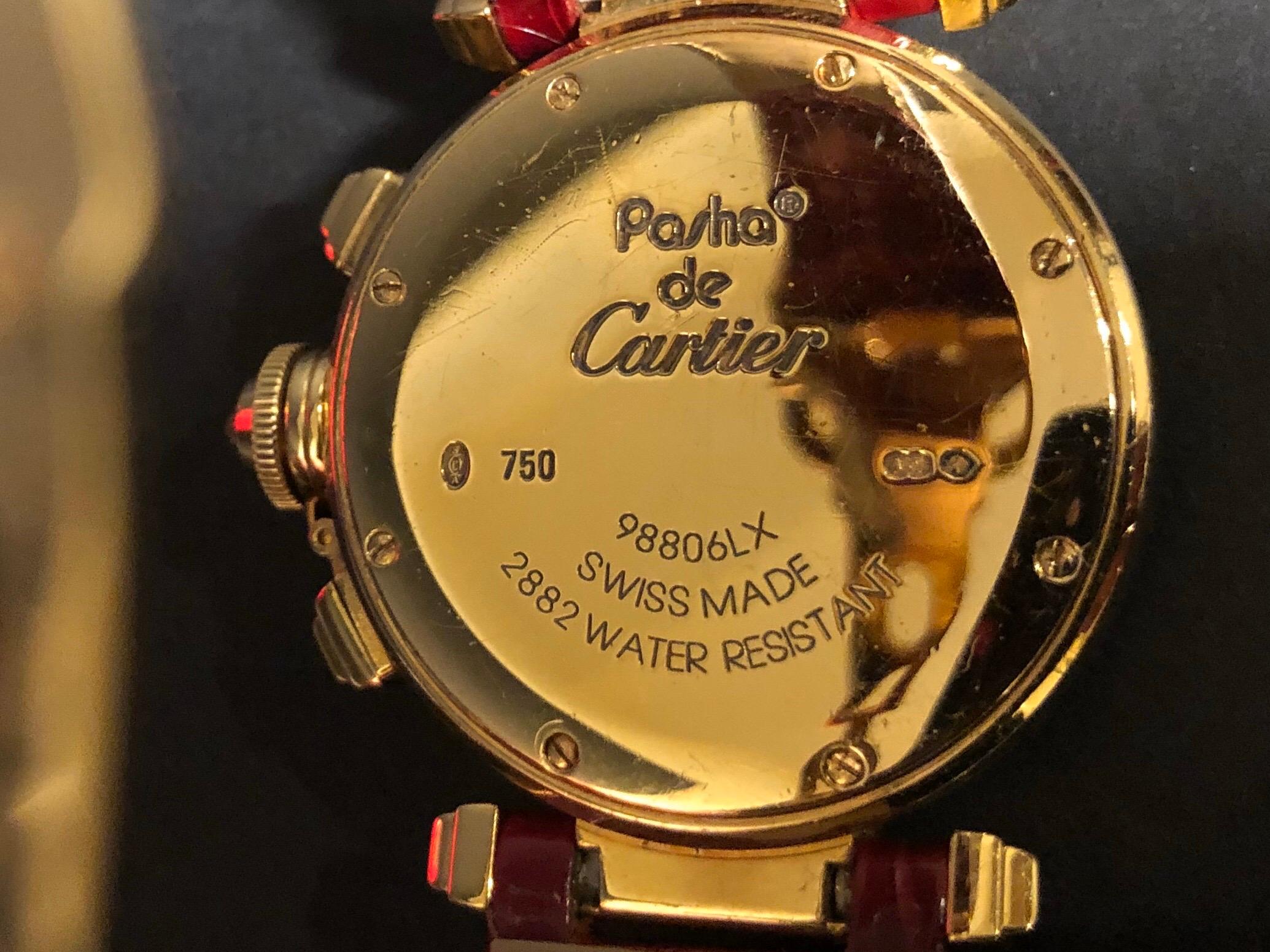Cartier 18-Karat Yellow Gold Pasha Chronograph at 1stDibs