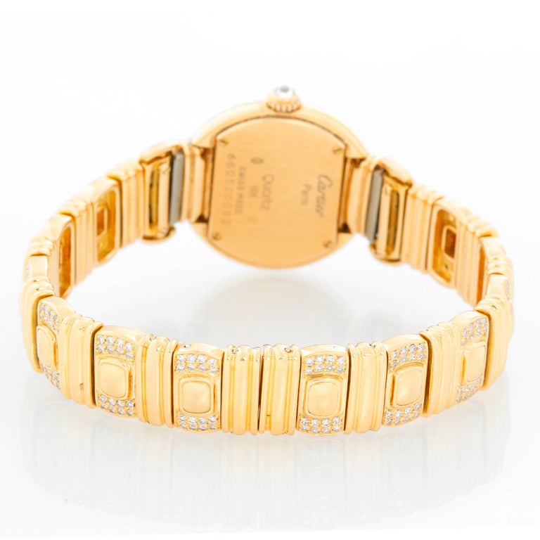 Cartier 18 Karat Yellow Gold Quartz Ellipse Ladies Watch / Bracelet at 1stDibs
