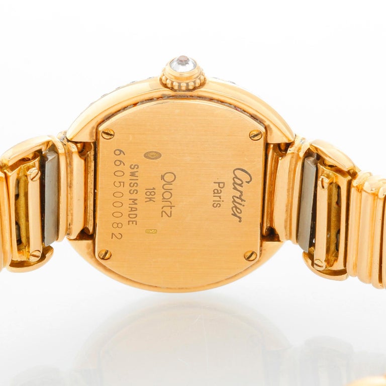 Cartier 18 Karat Yellow Gold Quartz Ellipse Ladies Watch / Bracelet at 1stDibs
