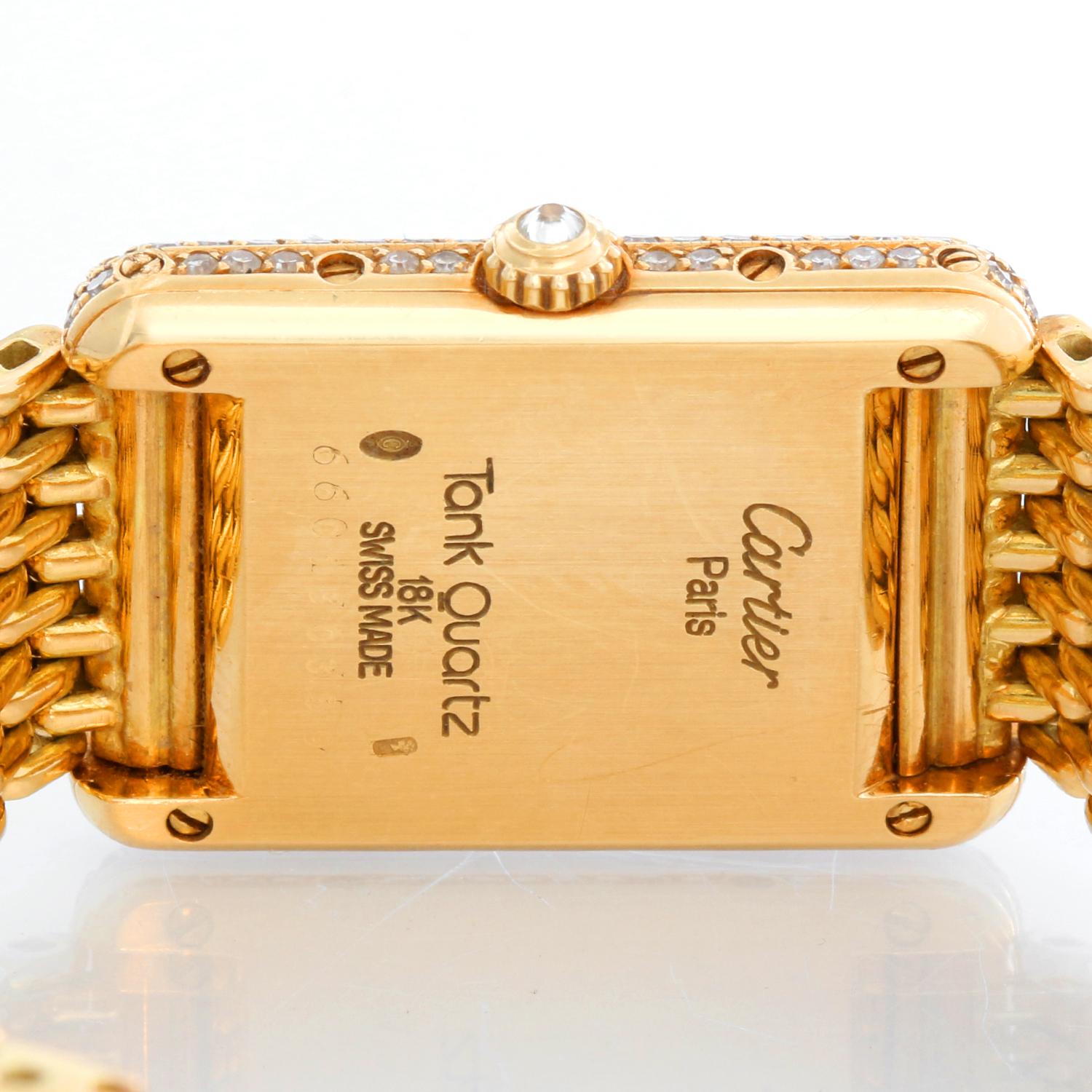 Cartier 18K Yellow Gold Tank Ladies Watch at 1stDibs