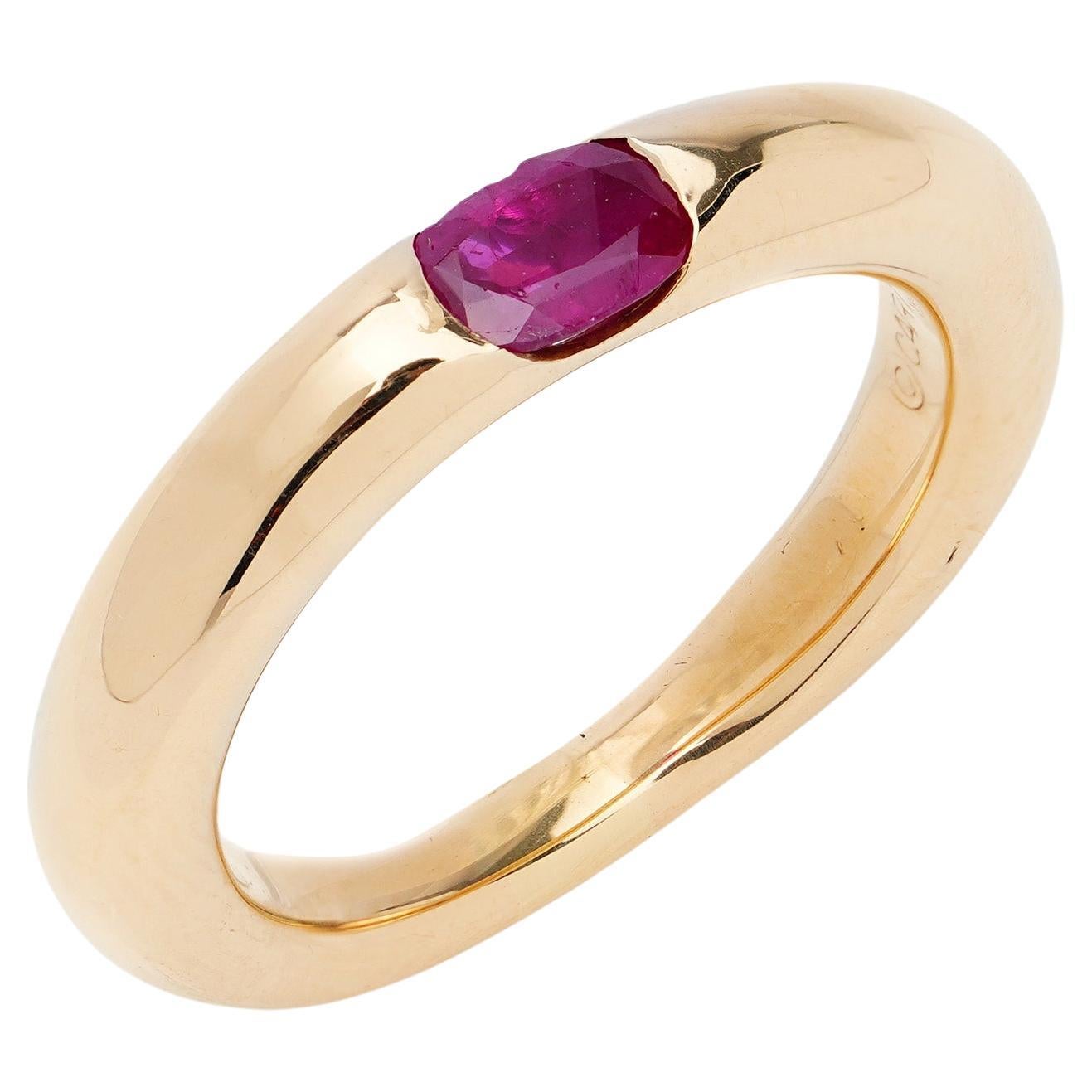 CARTIER Ellipse Ruby Ring at 1stDibs | cartier ellipse ring, cartier ...