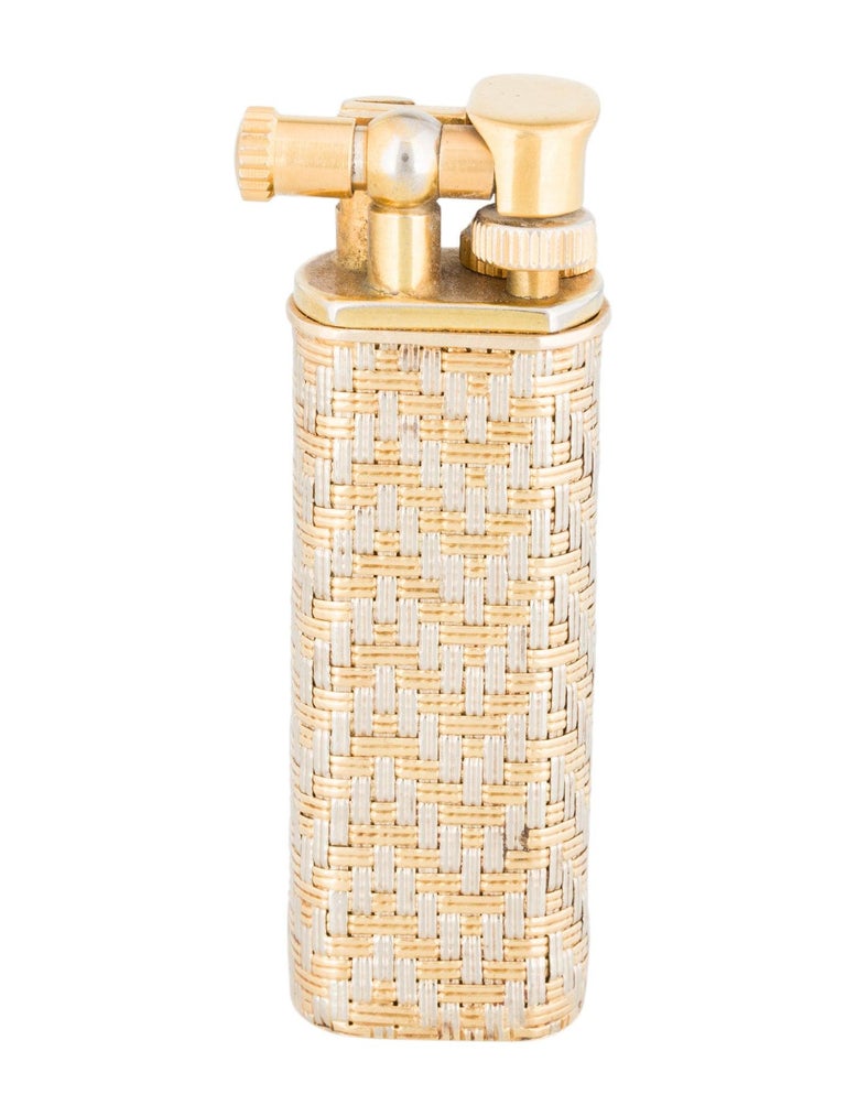 Cartier 18KT Gold Plated Silver Textured Men's Cigarette Cigar Pocket ...