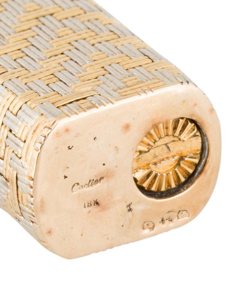 Cartier 18KT Gold Plated Silver Textured Men's Cigarette Cigar Pocket ...