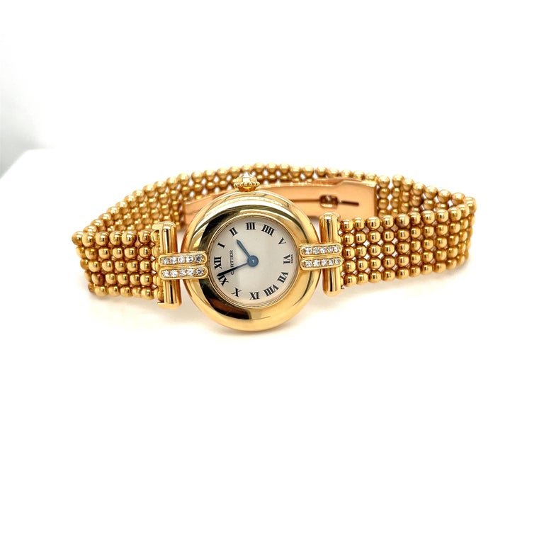 Cartier 18kt Yellow Gold Colisee Bracelet Watch at 1stDibs