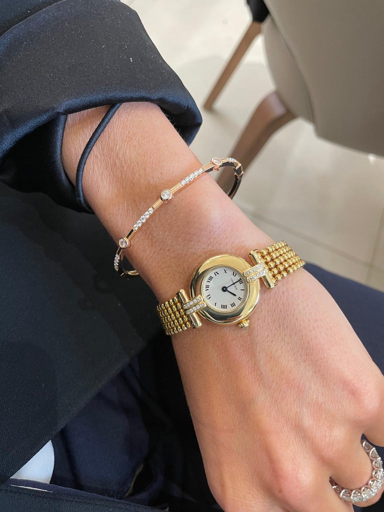 Cartier 18kt Yellow Gold Colisee Bracelet Watch at 1stDibs