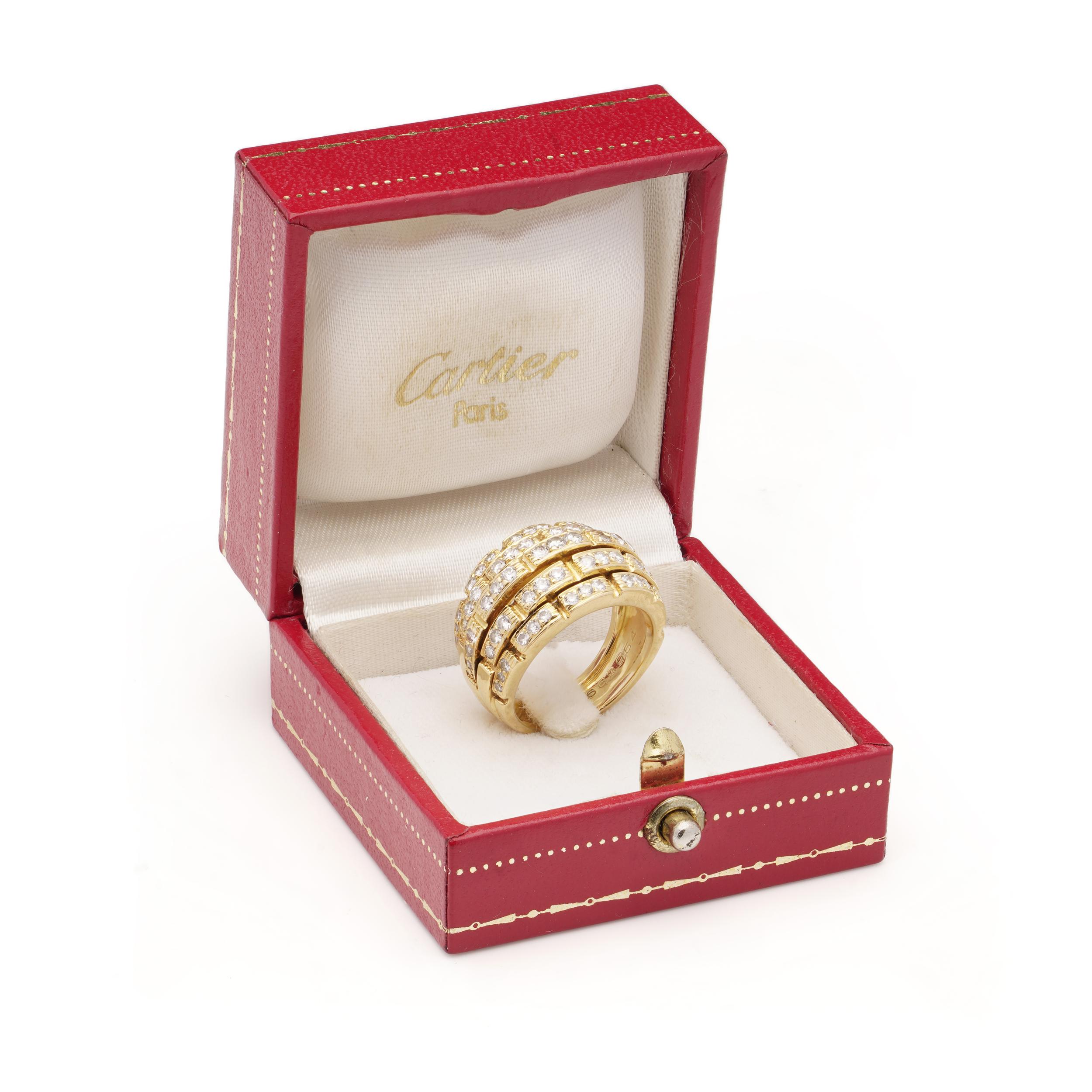 Cartier 18kt. yellow gold Maillon Panthère dome ring For Sale at 1stDibs