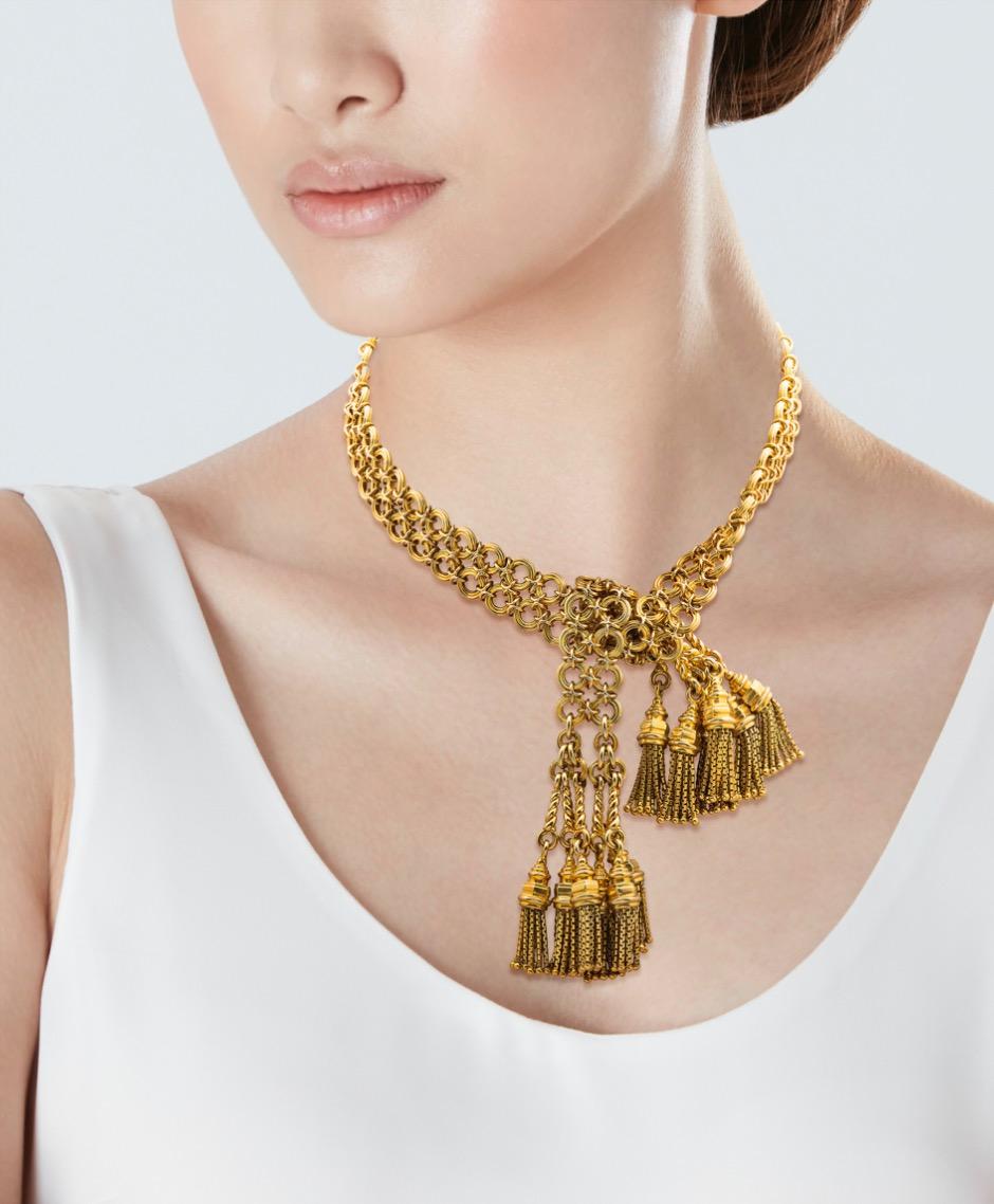 Cartier 1960's Gold Lavallliere Necklace For Sale at 1stDibs | cartier ...