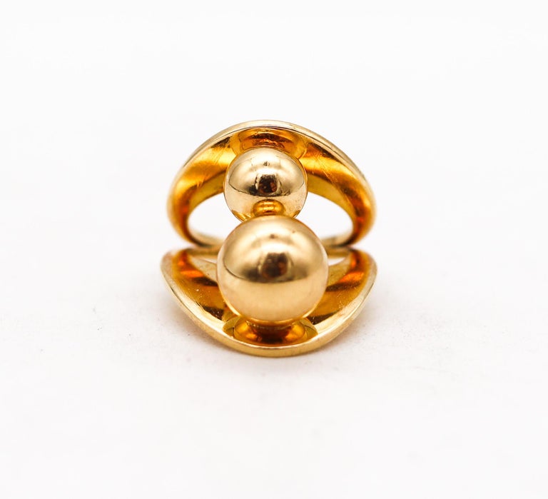 Cartier 1969 Dinh Van Geometric Sculptural Astral Ring in 18 Karat ...