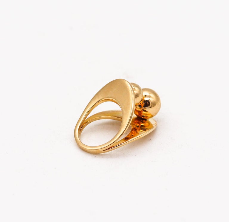 Cartier 1969 Dinh Van Geometric Sculptural Astral Ring in 18 Karat ...