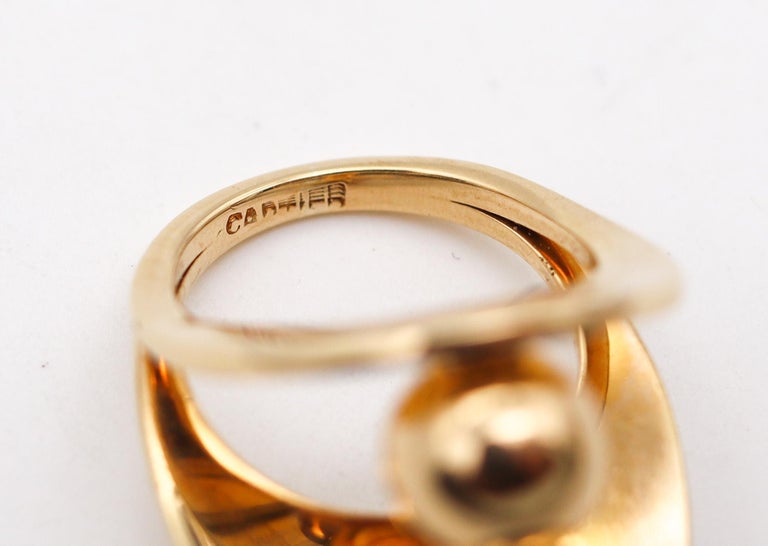 Cartier 1969 Dinh Van Geometric Sculptural Astral Ring in 18 Karat ...