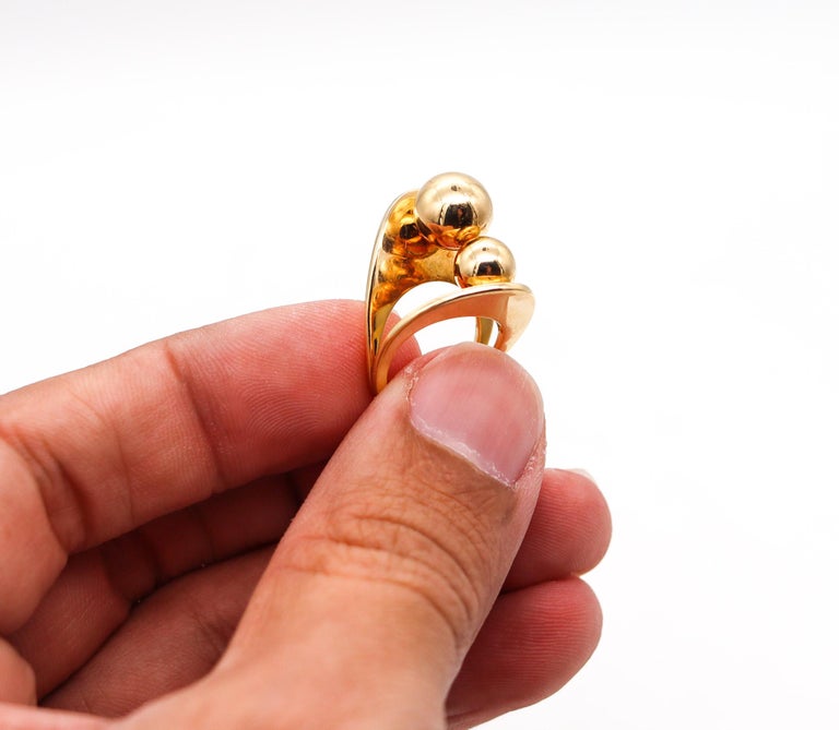 Cartier 1969 Dinh Van Geometric Sculptural Astral Ring in 18 Karat ...