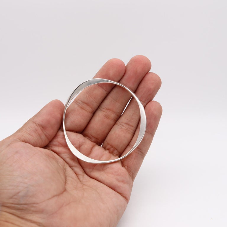 Cartier 1970 Designed by Jerrold for R. E. Disney Wavy Bangle in .925 ...