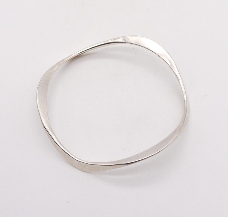 Cartier 1970 Designed by Jerrold for R. E. Disney Wavy Bangle in .925 ...