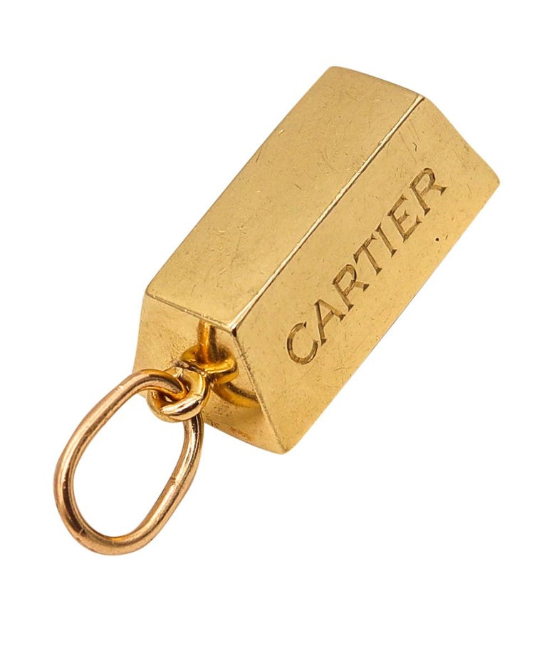 Cartier 1970 Paris 1 Ounce Rectangular Ingot Pendant in Solid 18Kt ...