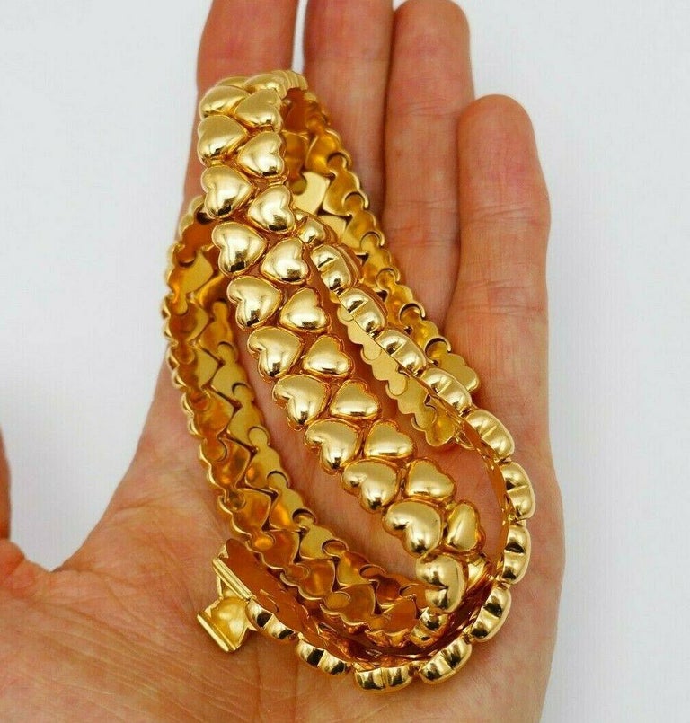 Cartier 1994 Yellow Gold Heart Shaped Collar Necklace at 1stDibs