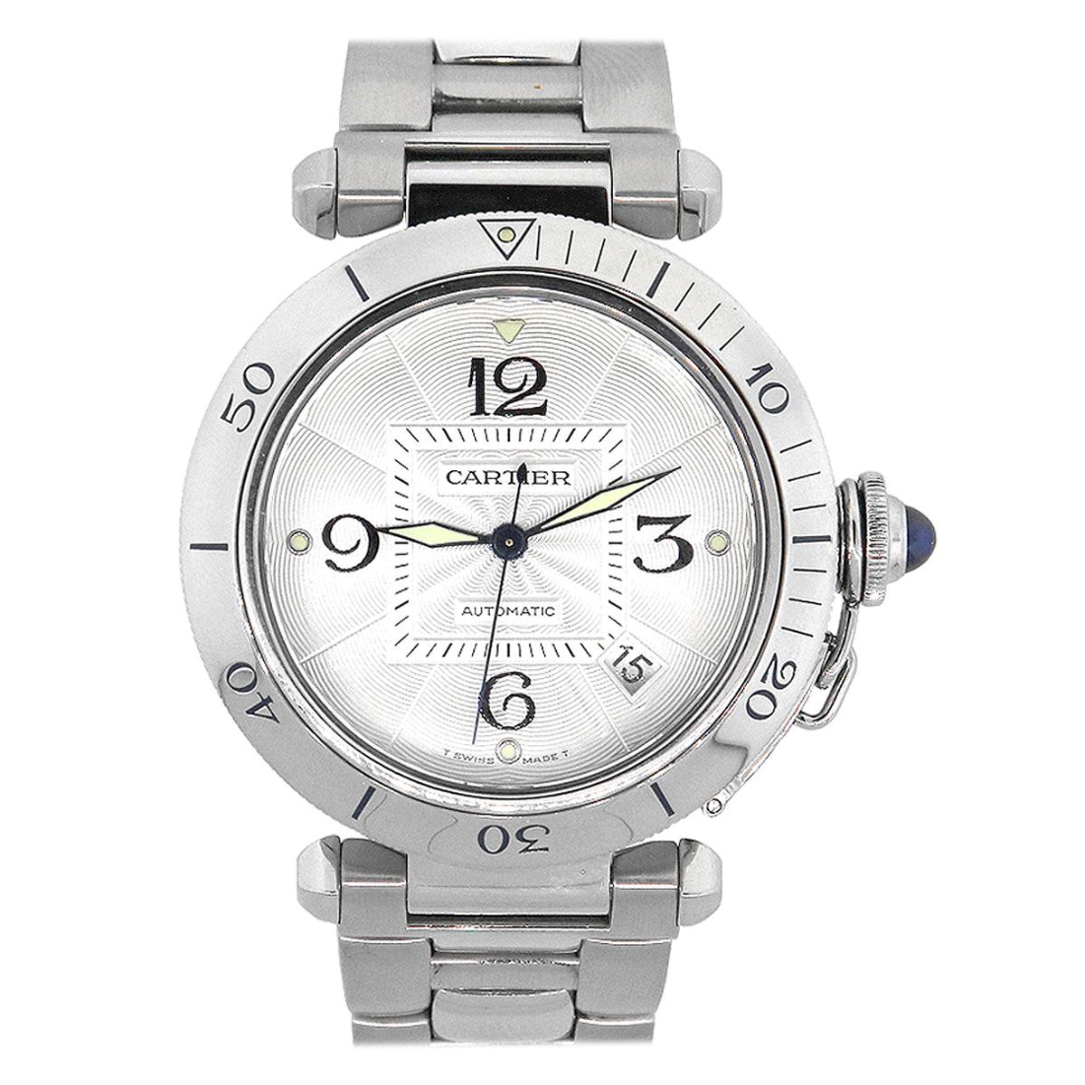 Cartier 2378 Pasha Silver Dial Watch at 1stDibs