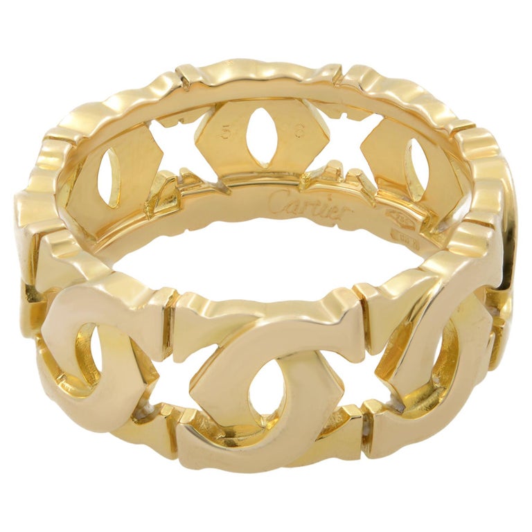 Cartier 2C Entrelaces Ring 18k Yellow Gold at 1stDibs
