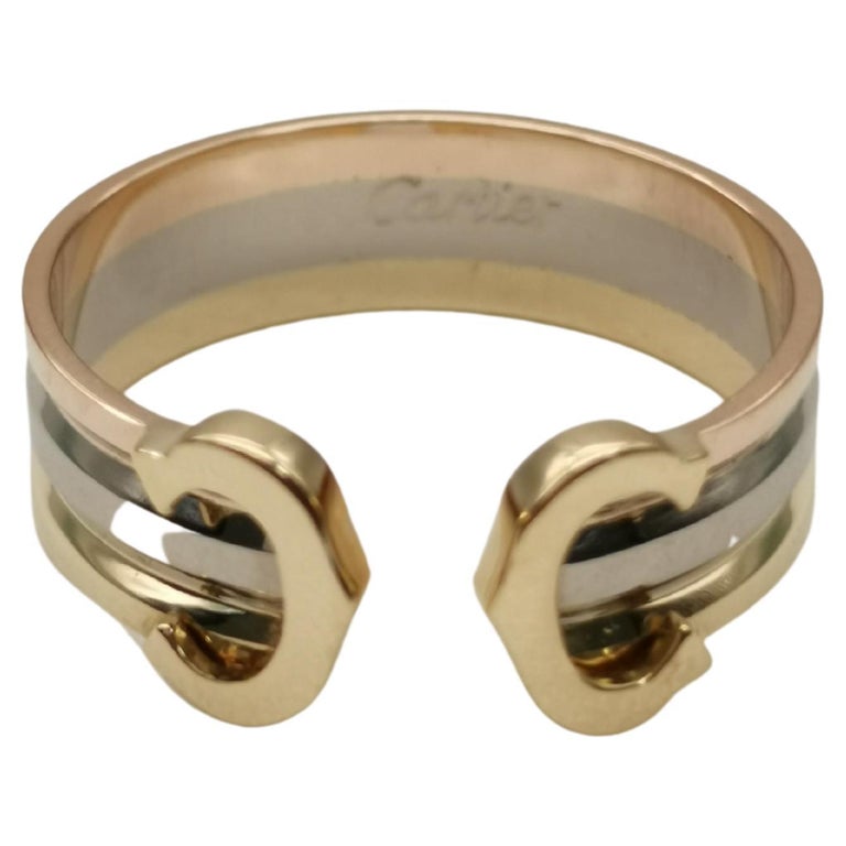Cartier 2C Three Color Band Ring at 1stDibs