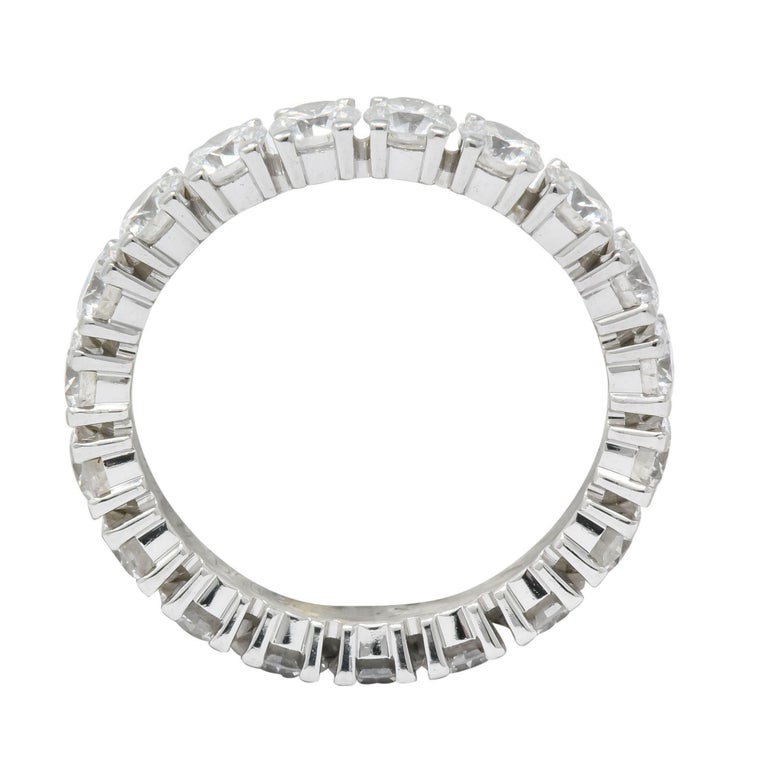 Cartier 3.05 Carat Diamond Platinum Eternity Band Stack Ring at 1stDibs