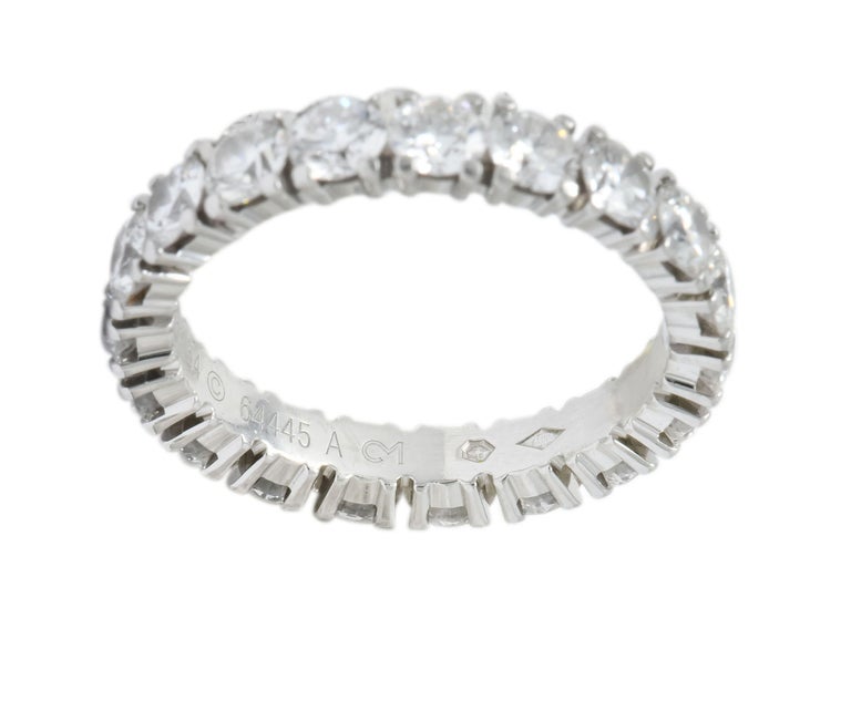 Cartier 3.05 Carat Diamond Platinum Eternity Band Stack Ring at 1stDibs