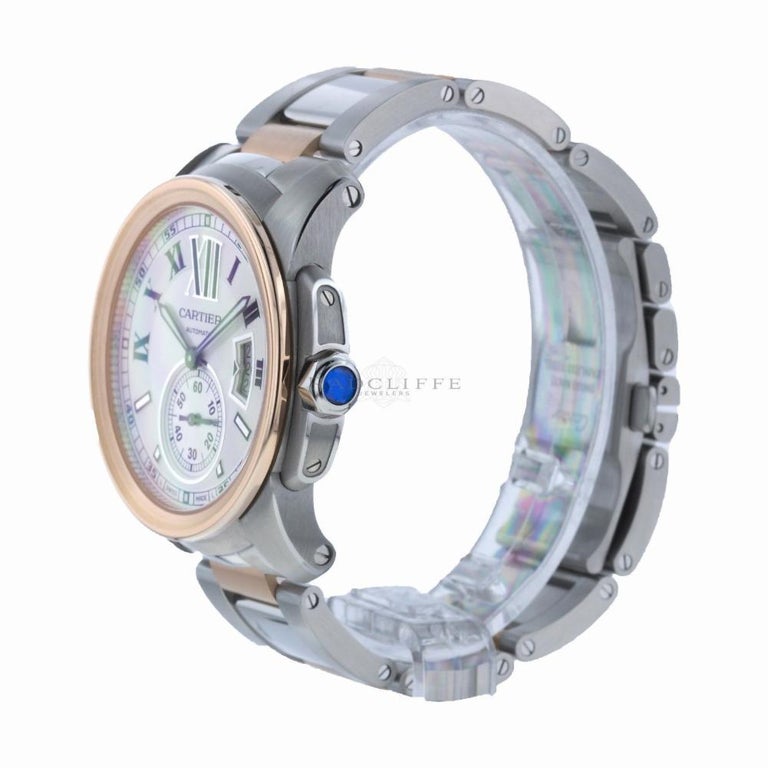 Cartier 3389 Calibre De Cartier W7100036 Silver Box and Papers Swiss ...