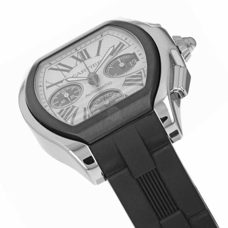 Cartier 3405 Roadster S XL Chronograph Stainless Steel Swiss Watch ...