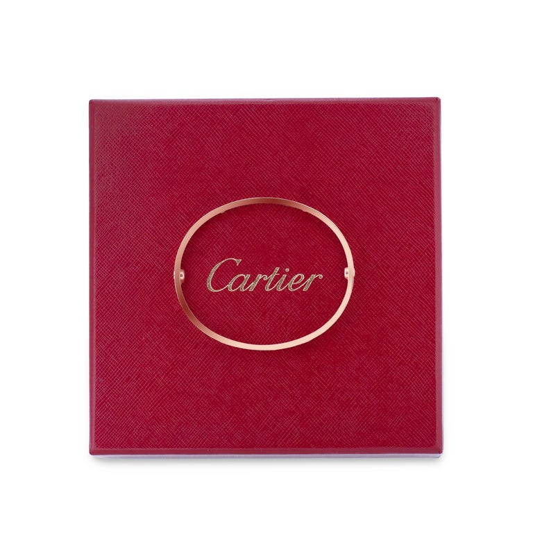 Cartier 4 Diamond Love Bracelet in 18k Rose Gold with Box and ...