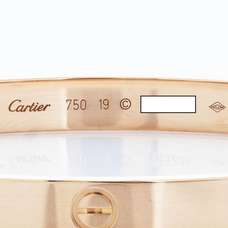 Cartier 4 Diamond Love Bracelet in 18k Rose Gold with Box and ...
