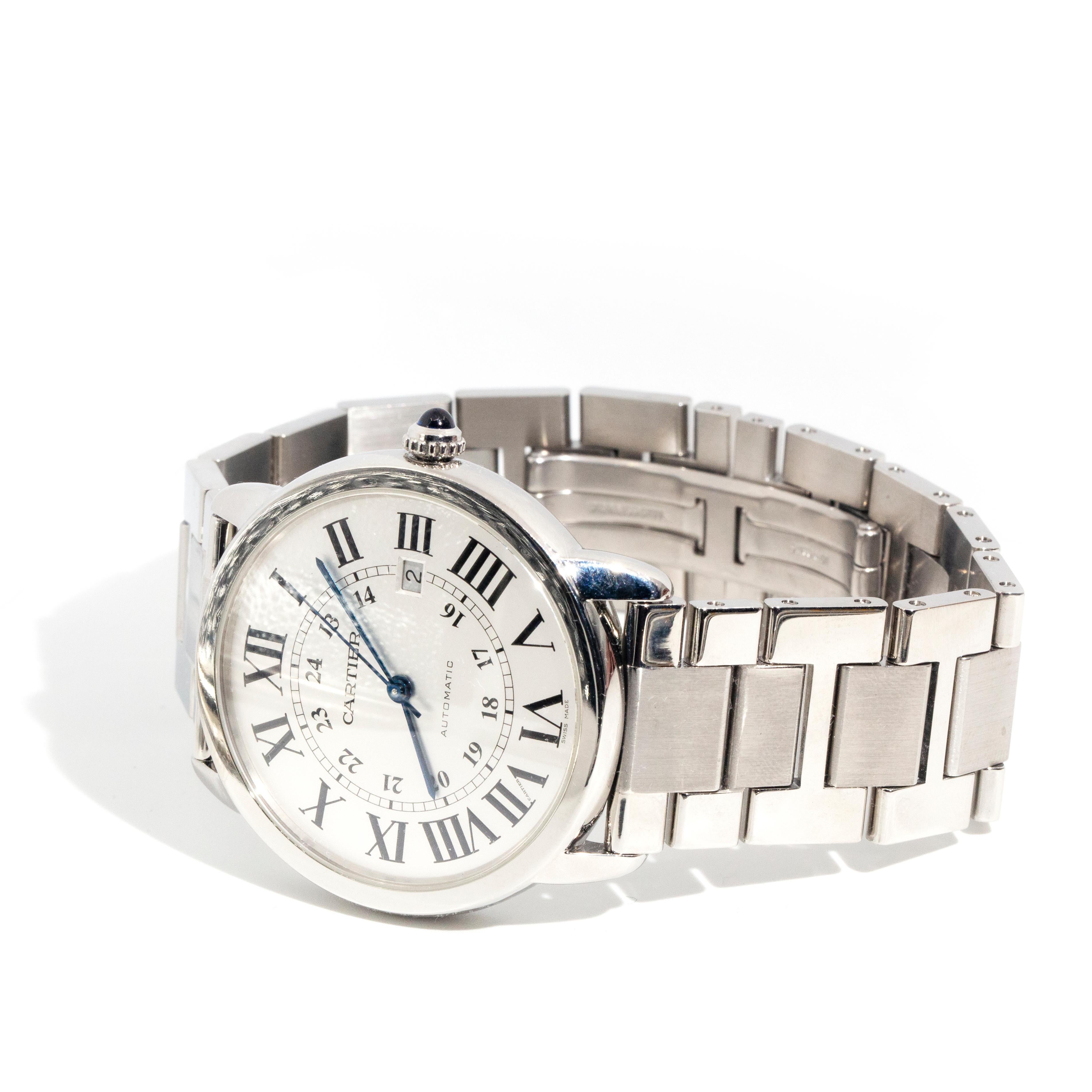Cartier Ronde Solo Stainless Steel W6701011 Men's Wristwatch at 1stDibs ...
