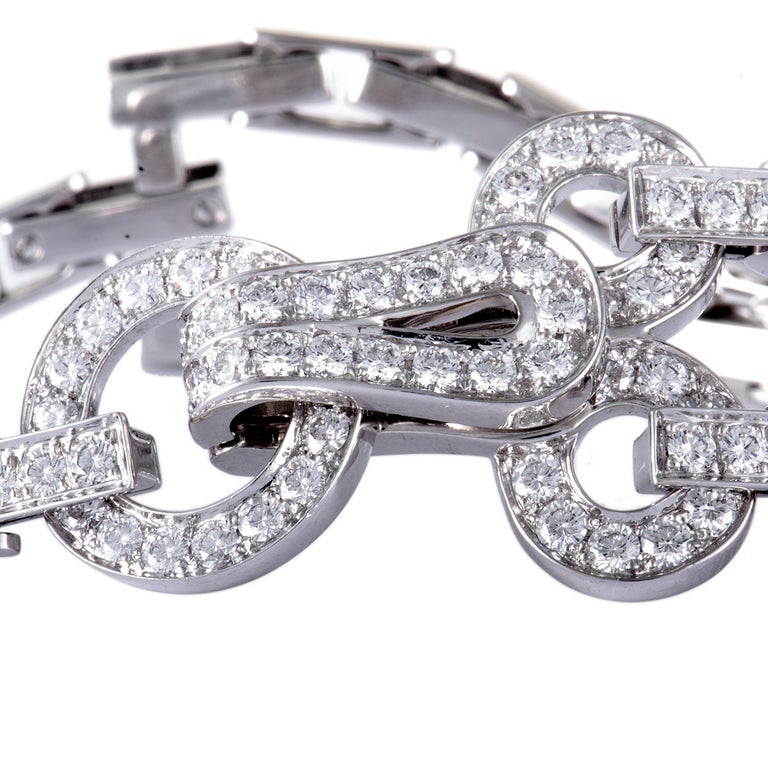 Cartier Agrafe Full Diamond Pave White Gold Clasp Bracelet at 1stDibs ...