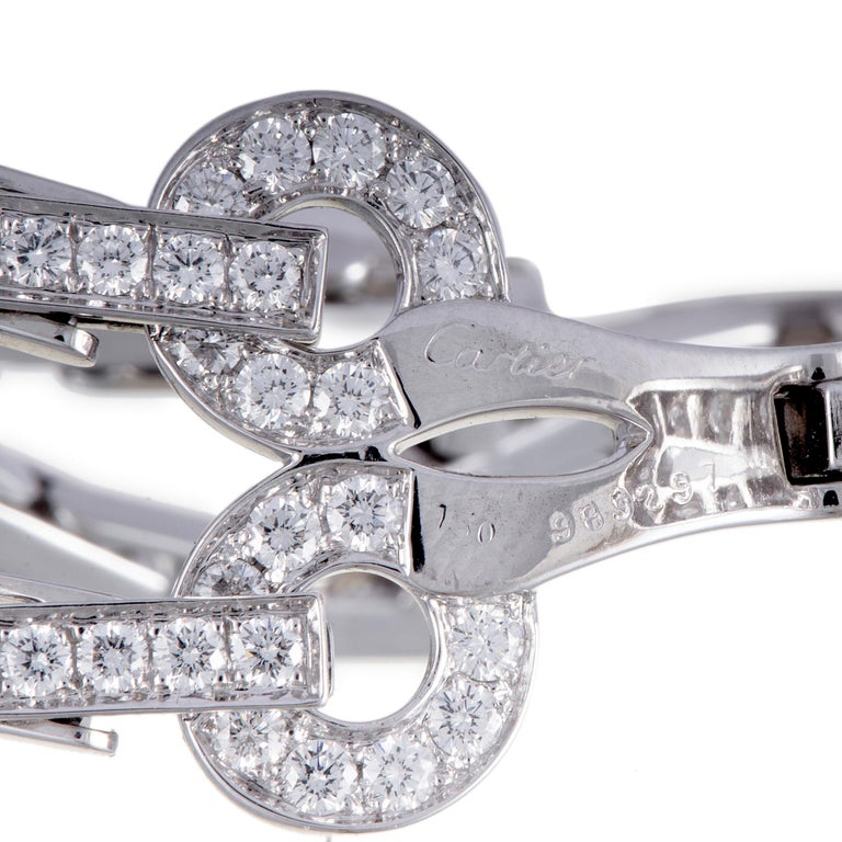 Cartier Agrafe Full Diamond Pave White Gold Clasp Bracelet at 1stDibs ...