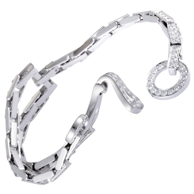 Cartier Agrafe Full Diamond Pave White Gold Clasp Bracelet at 1stDibs ...