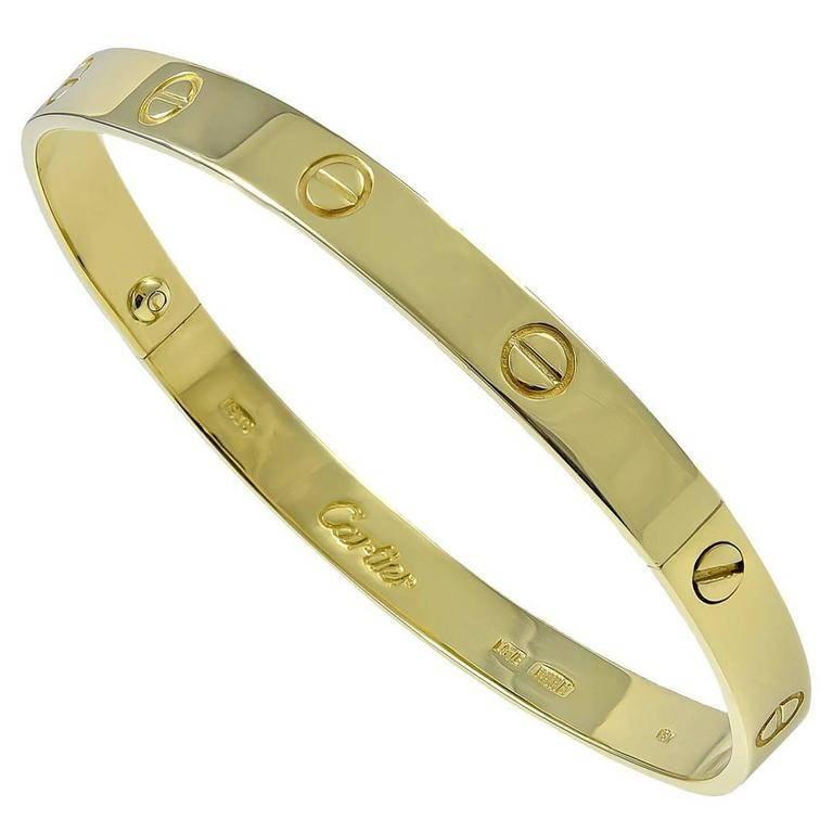 Cartier Aldo Cipullo Gold Love Bracelet at 1stDibs