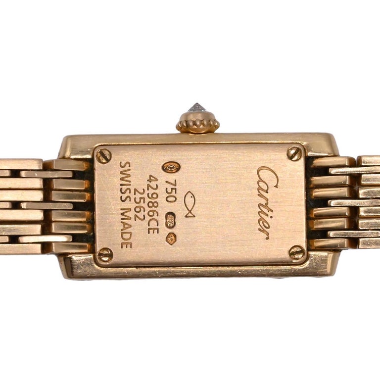 Cartier Allongee Lanieres 18K Yellow Gold Watch For Sale at 1stDibs