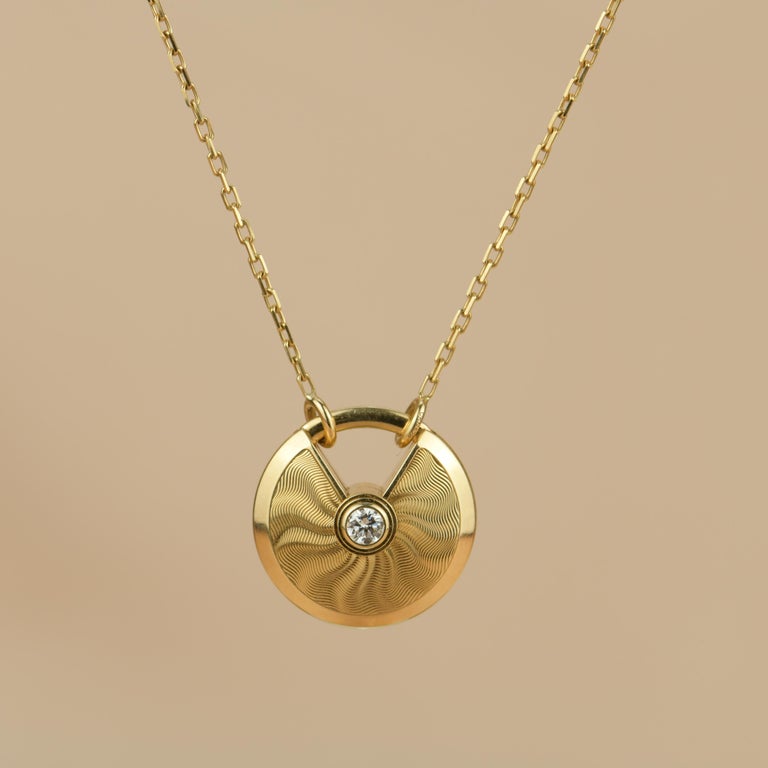 Cartier Amulette de Cartier 18K Gold Diamond Necklace at 1stDibs