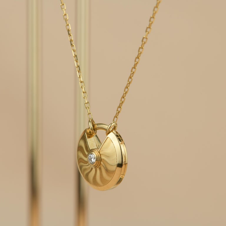 Cartier Amulette de Cartier 18K Gold Diamond Necklace at 1stDibs