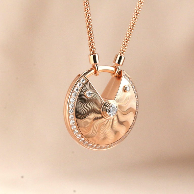 Cartier Amulette de Cartier 18K Gold Diamond Necklace at 1stDibs