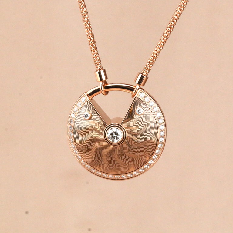 Cartier Amulette de Cartier 18K Gold Diamond Necklace at 1stDibs