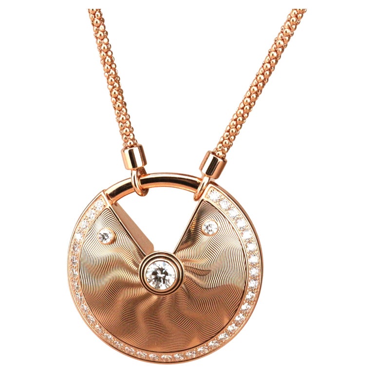 Cartier Amulette de Cartier 18K Gold Diamond Necklace at 1stDibs