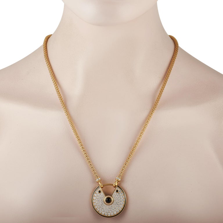 Cartier Amulette de Cartier 18K Yellow Gold 4.41 Ct Diamond Necklace ...