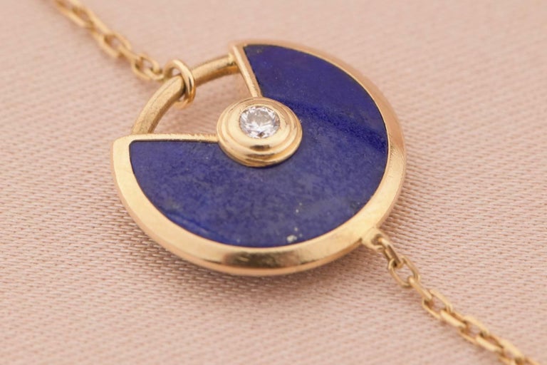 Cartier Amulette de Cartier 18K Yellow Gold Lapis Lazuli Bracelet For ...