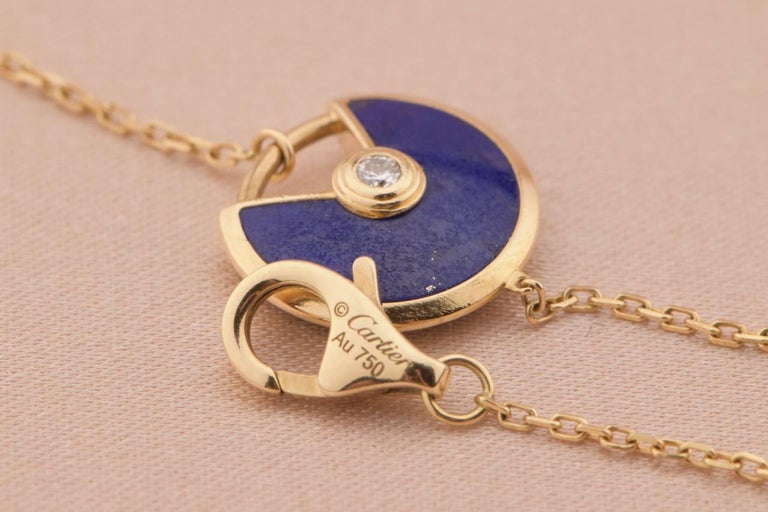 Cartier Amulette de Cartier 18K Yellow Gold Lapis Lazuli Bracelet For ...