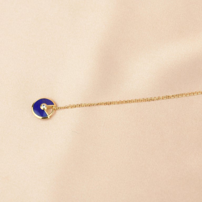Cartier Amulette de Cartier 18K Yellow Gold Lapis Lazuli Necklace at ...