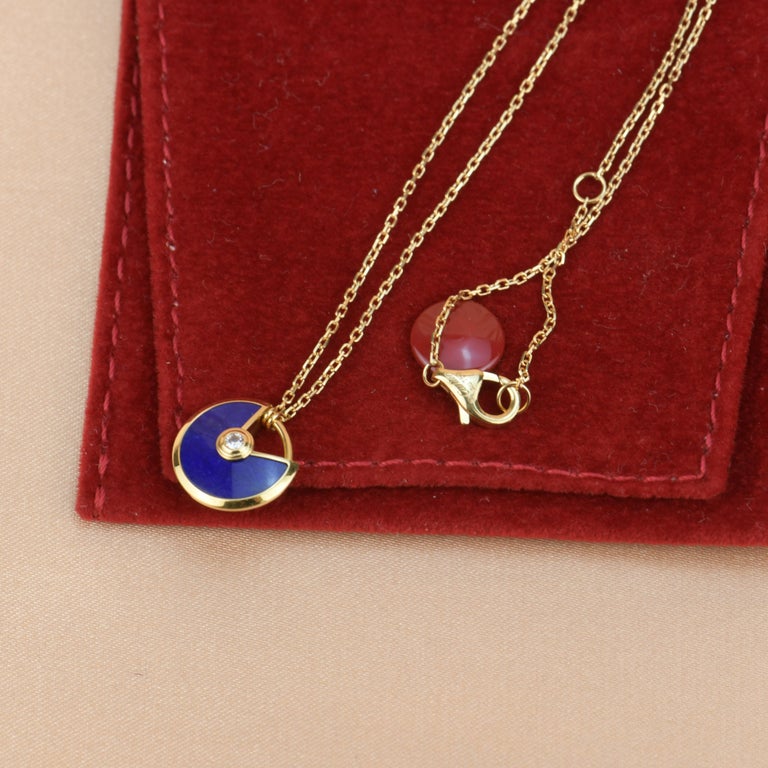 Cartier Amulette de Cartier 18K Yellow Gold Lapis Lazuli Necklace at ...