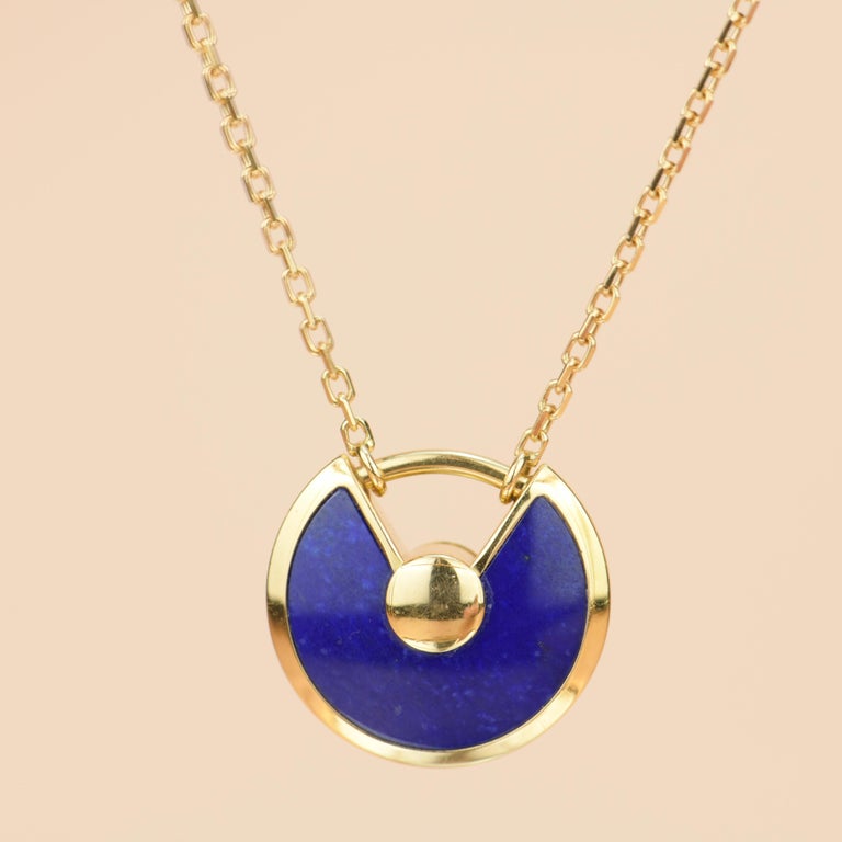 Cartier Amulette de Cartier 18K Yellow Gold Lapis Lazuli Necklace at ...