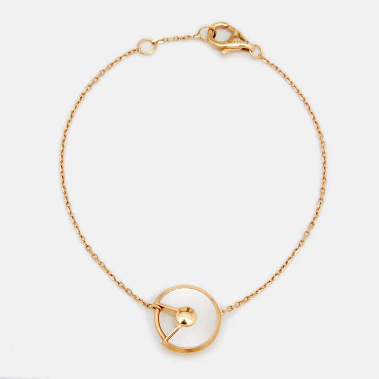 Cartier Amulette De Cartier Mother of Pearl Diamond 18k Yellow Gold XS ...