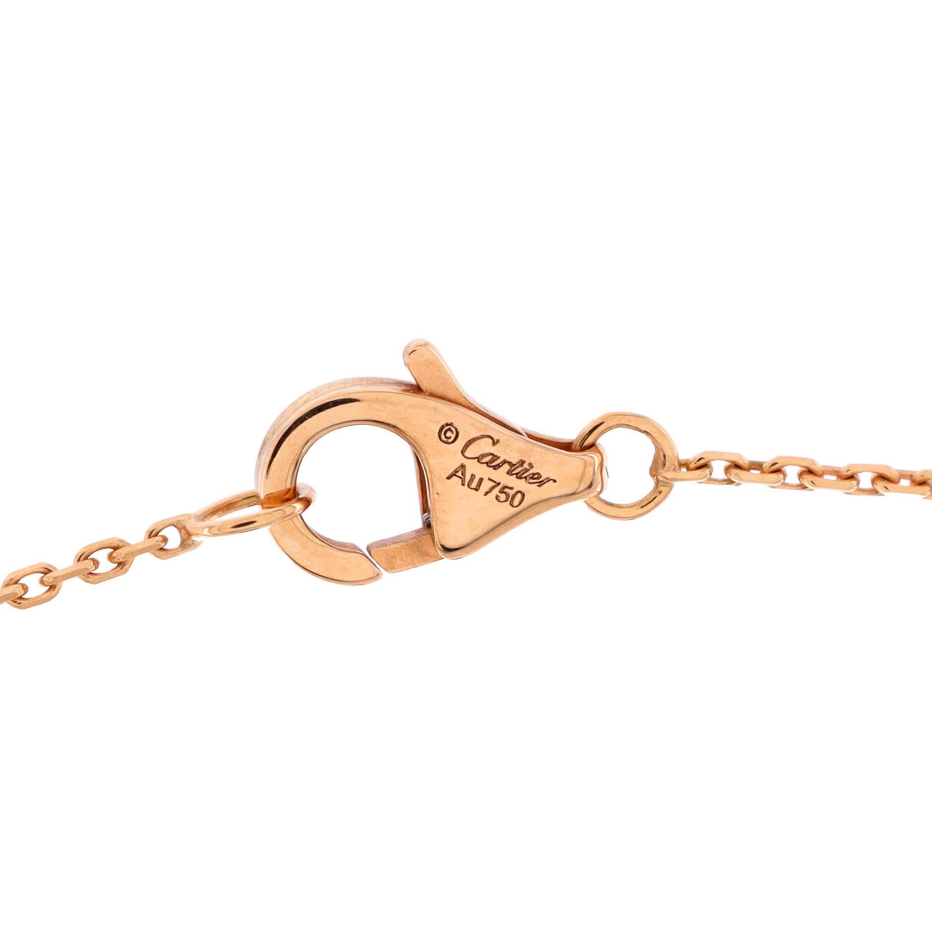 Cartier Amulette de Cartier Pendant Necklace 18K Rose Gold with Pink ...