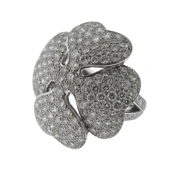 Cartier Anniversary Edition 10 Carat Diamond Gold Clover Ring at ...
