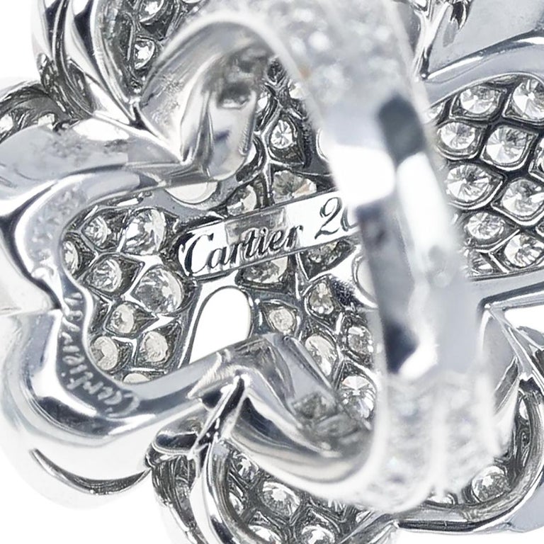 Cartier Anniversary Edition Clover Diamond Ring, Part of Set For Sale ...